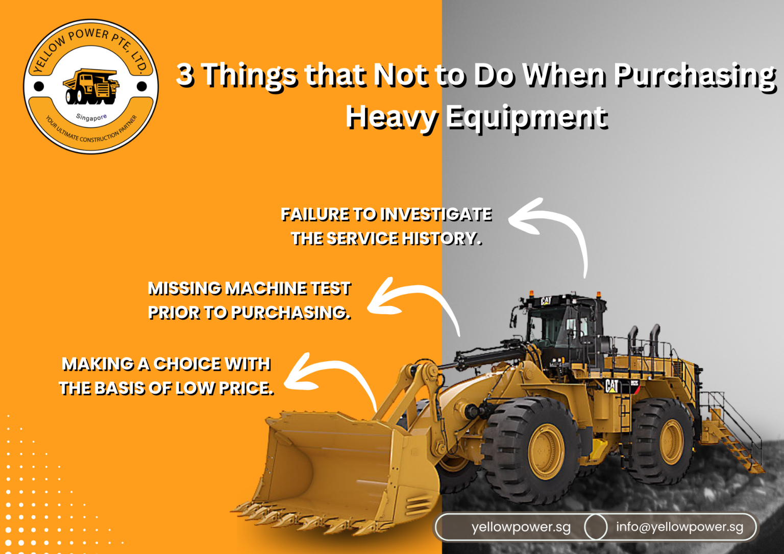 The 3 Things You Must Not Do When purchasing Heavy equipment – Yellow ...